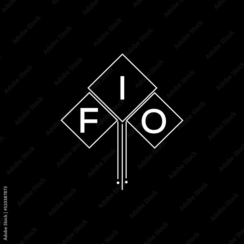 FIO letter logo design with white background in illustrator, FIO vector ...
