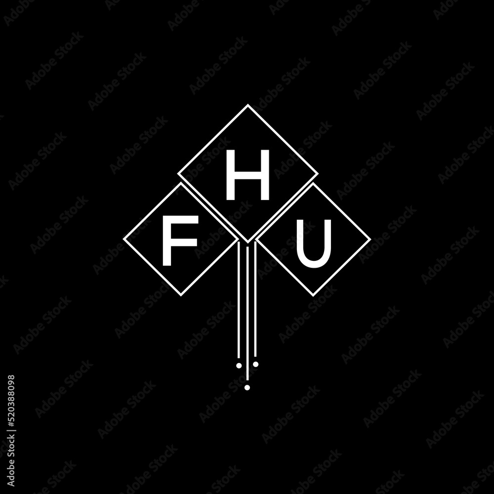 FHU letter logo design with white background in illustrator, FHU vector ...