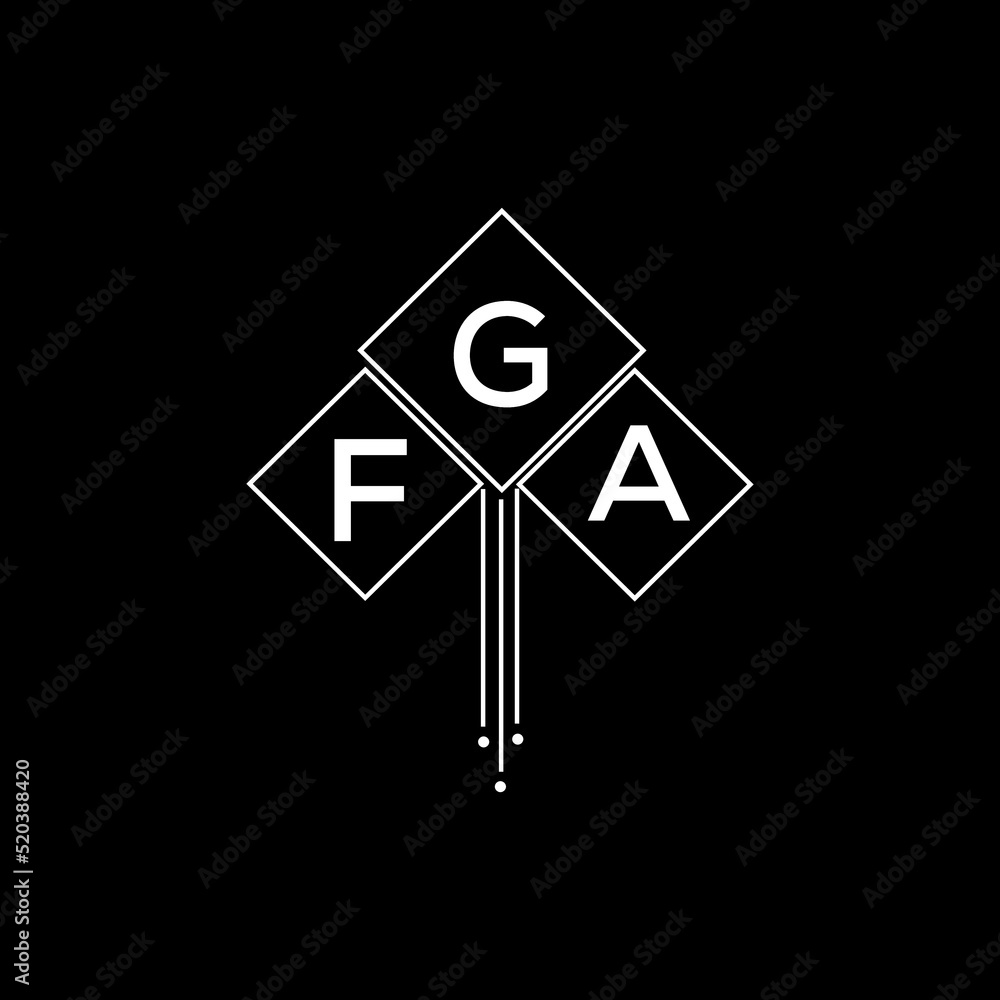 FGA letter logo design with white background in illustrator, FGA vector ...