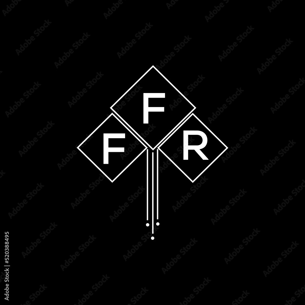 Vecteur Stock FFR letter logo design with white background in ...