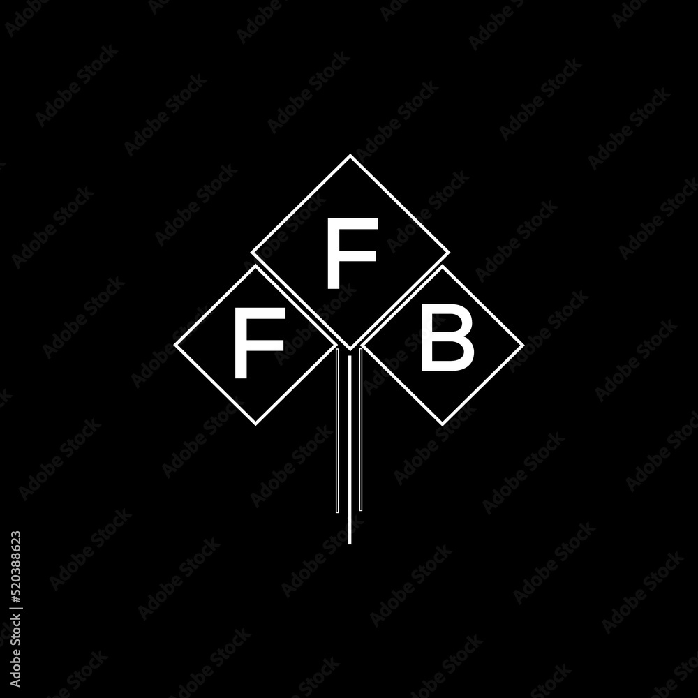 FFB letter logo design with white background in illustrator, FFB vector ...