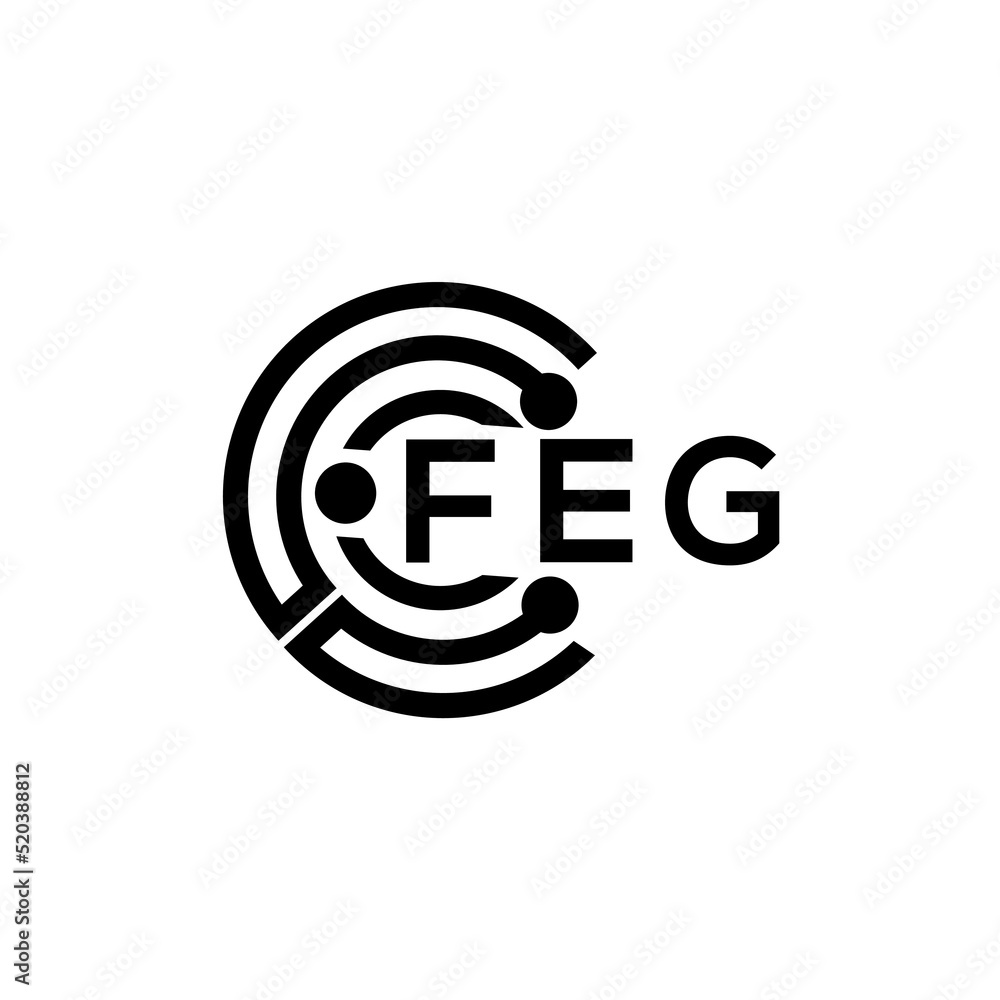 FEG letter technology logo design.FEG creative initials monogram vector ...