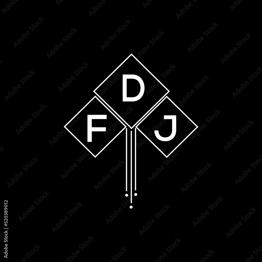 Vecteur Stock FDJ letter logo design with white background in ...