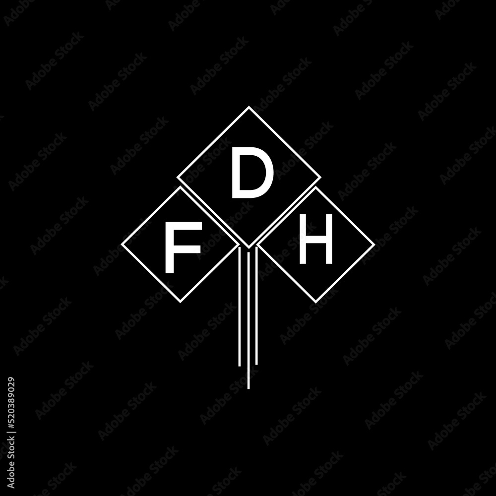 FDH letter logo design with white background in illustrator, FDH vector ...