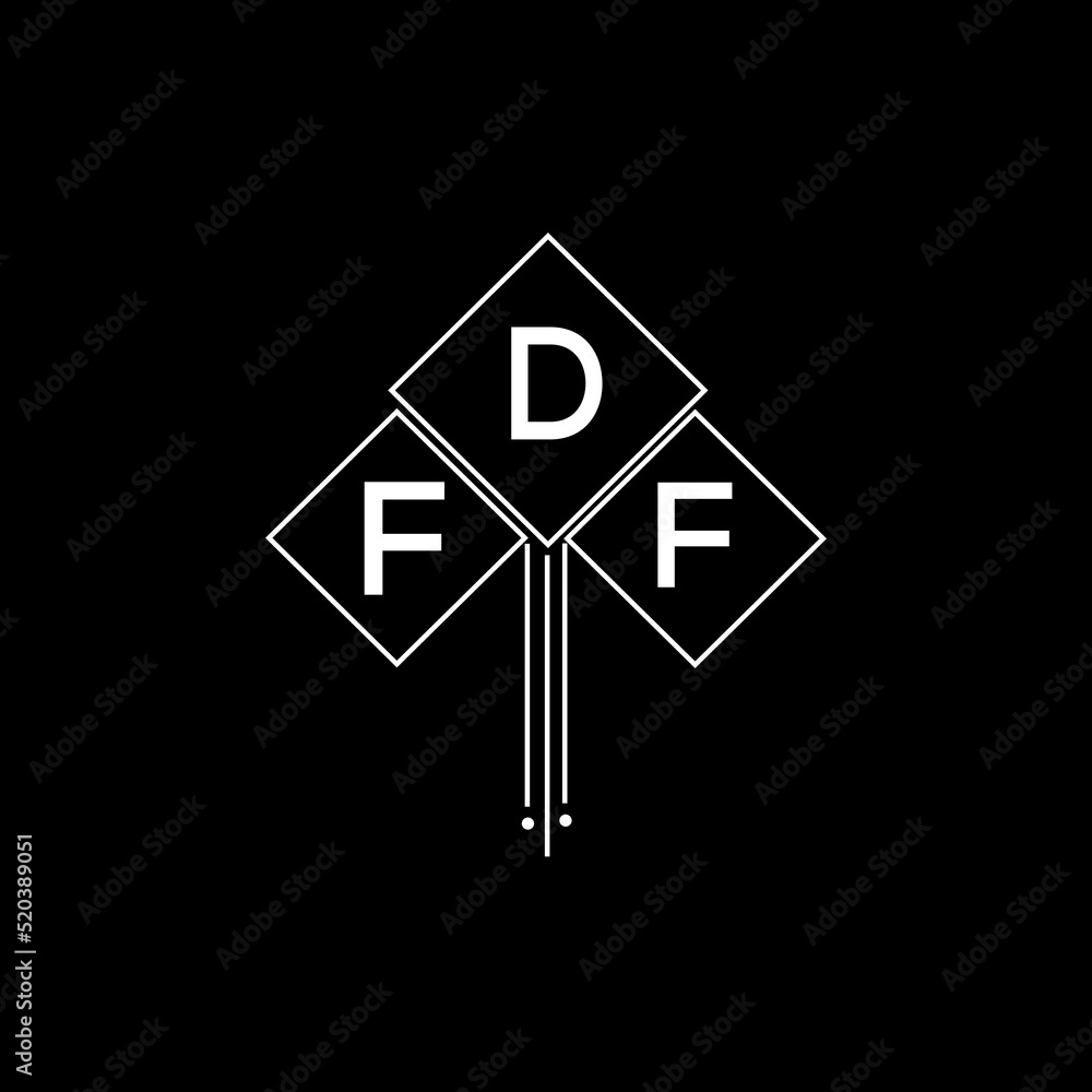 FDF letter logo design with white background in illustrator, FDF vector ...