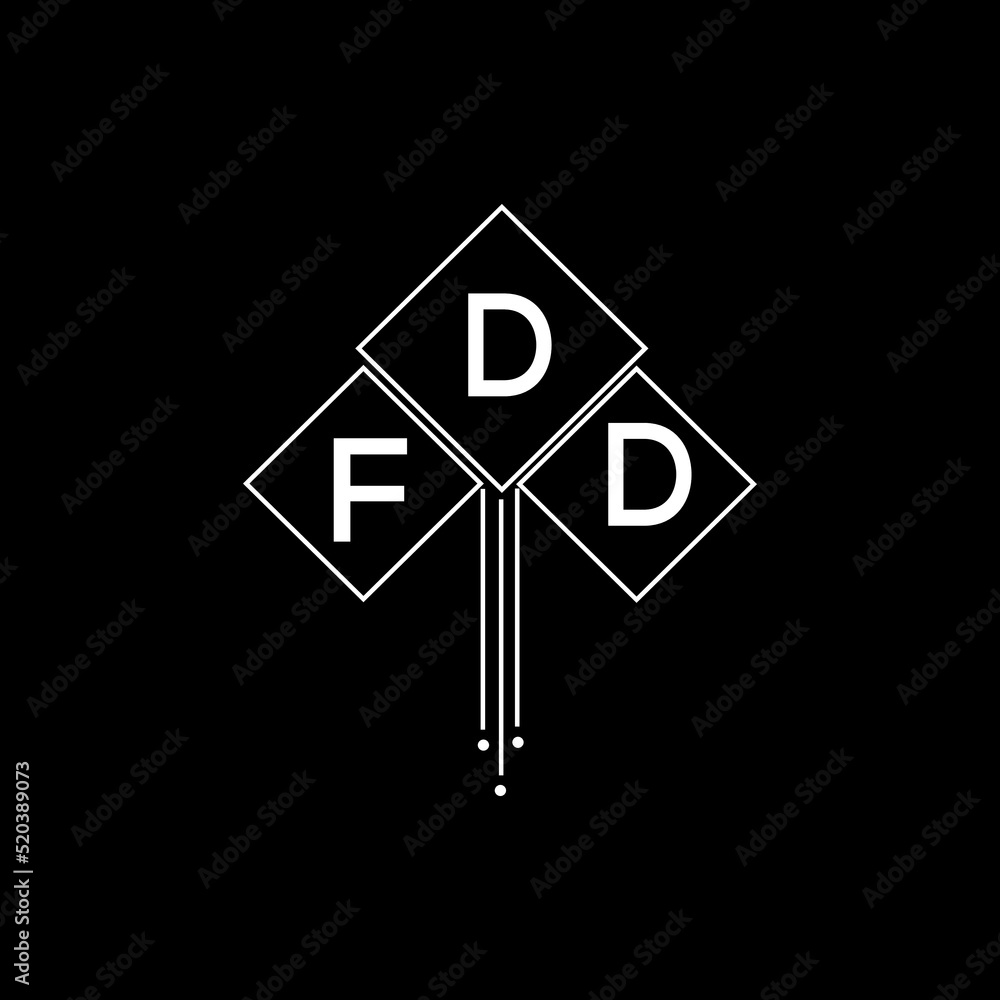 FDD letter logo design with white background in illustrator, FDD vector ...