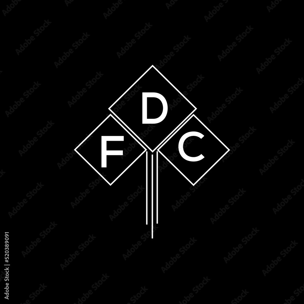 FDC letter logo design with white background in illustrator, FDC vector ...