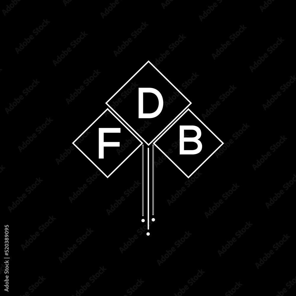 FDB letter logo design with white background in illustrator, FDB vector ...