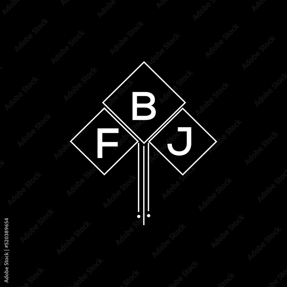 FBJ letter logo design with white background in illustrator, FBJ vector ...