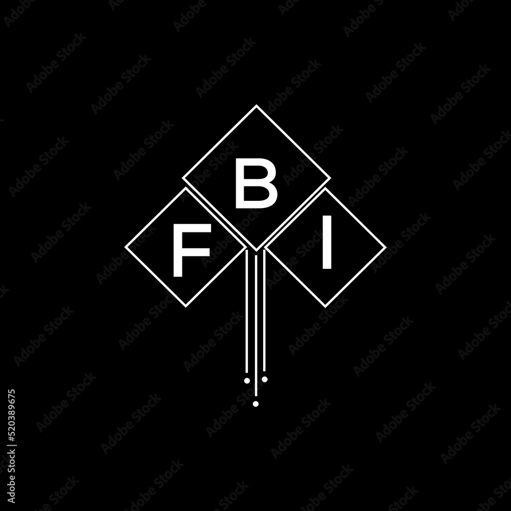 FBI letter logo design with white background in illustrator, FBI vector ...