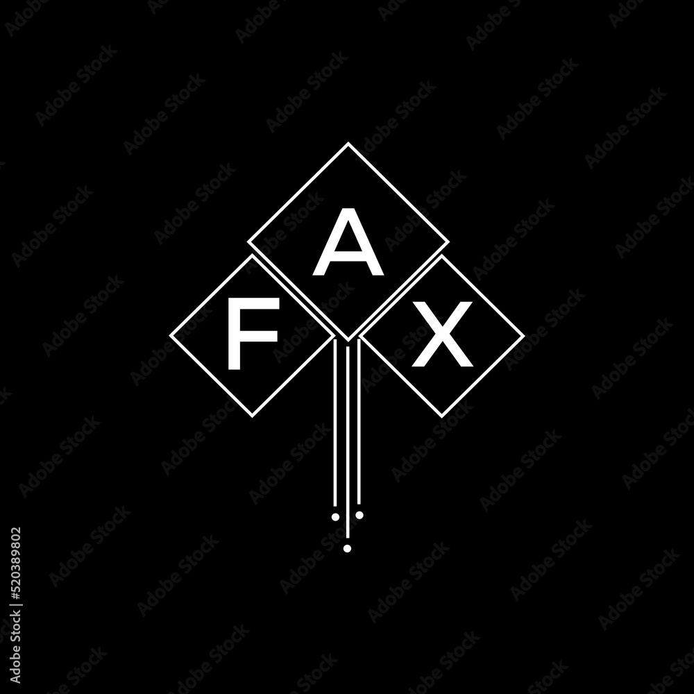 FAX letter logo design with white background in illustrator, FAX vector ...