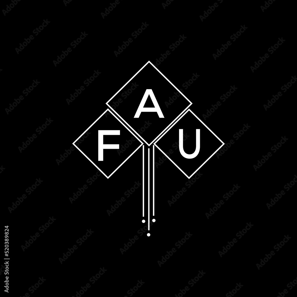 FAU letter logo design with white background in illustrator, FAU vector ...
