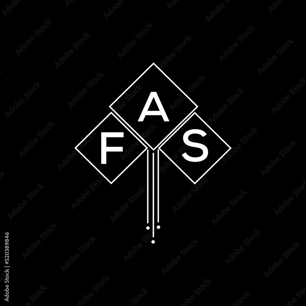 FAS letter logo design with white background in illustrator, FAS vector ...
