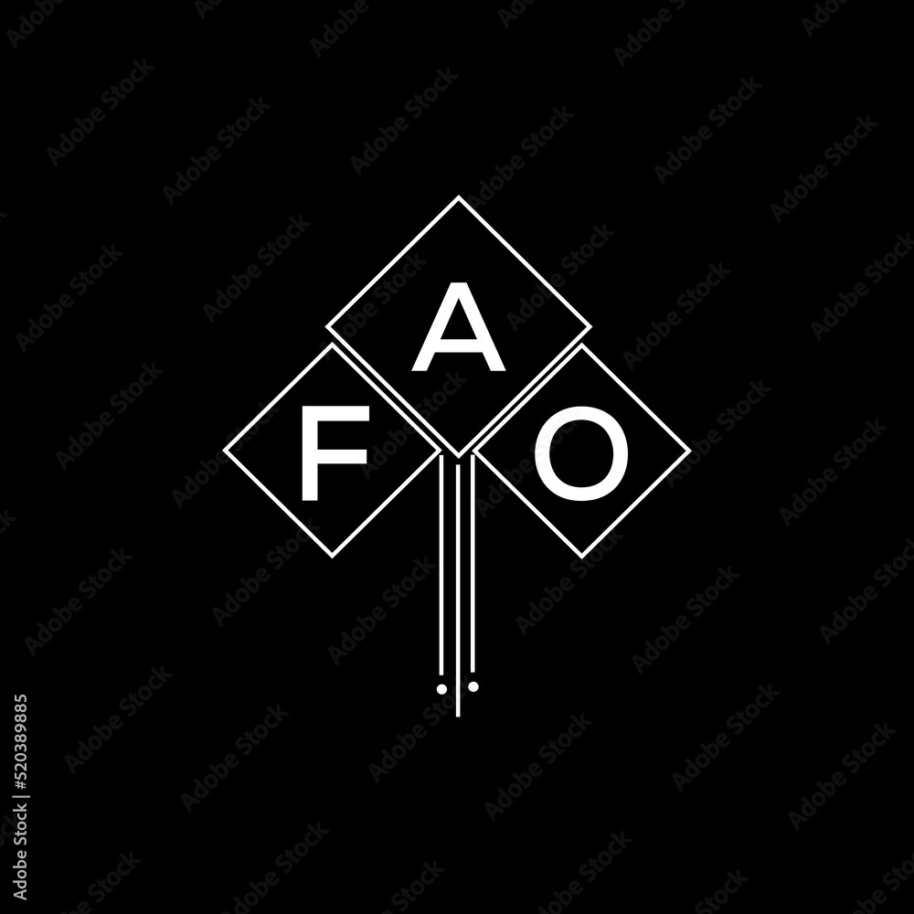 FAO letter logo design with white background in illustrator, FAO vector ...