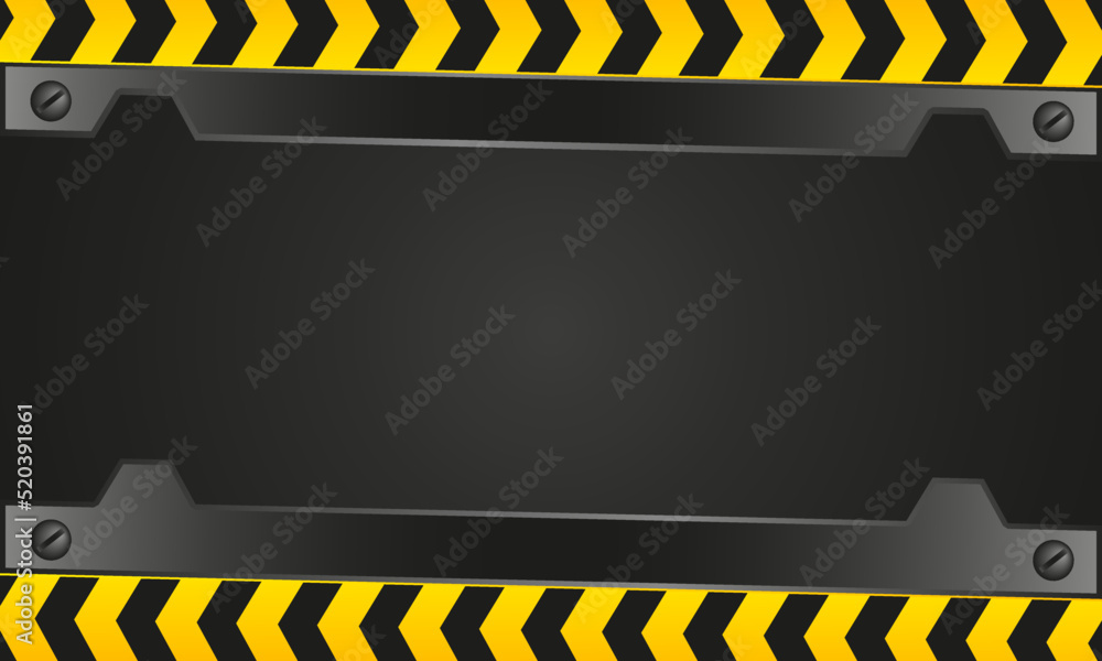 Construction background vector graphic illustration. yellow arrow shape ...