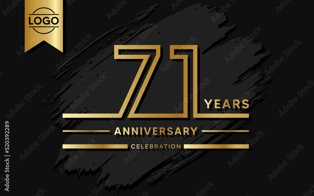 71 year anniversary celebration design template. vector template ...