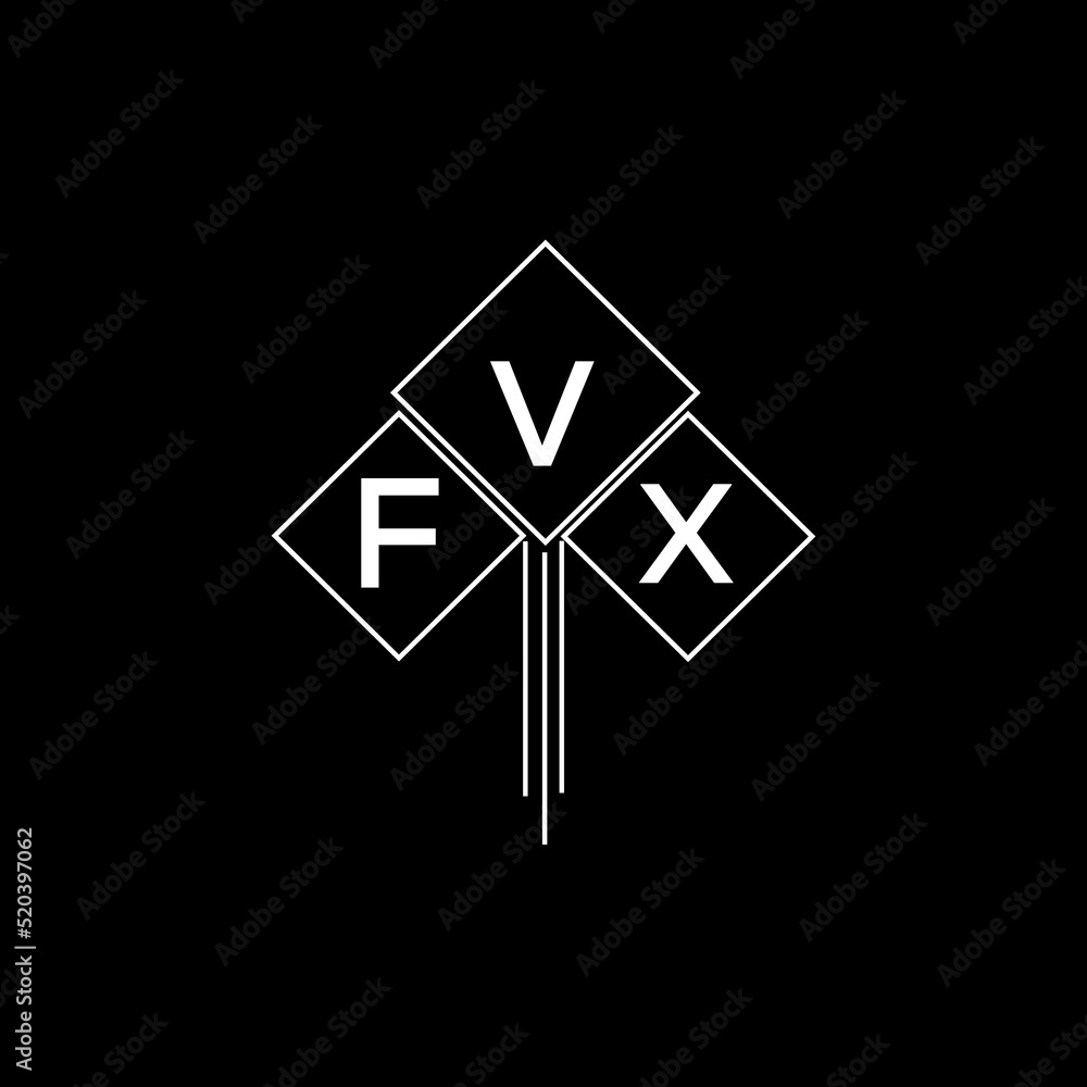 FVX letter logo design with white background in illustrator, FVX vector ...