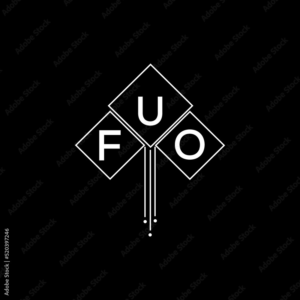 FUO letter logo design with white background in illustrator, FUO vector ...
