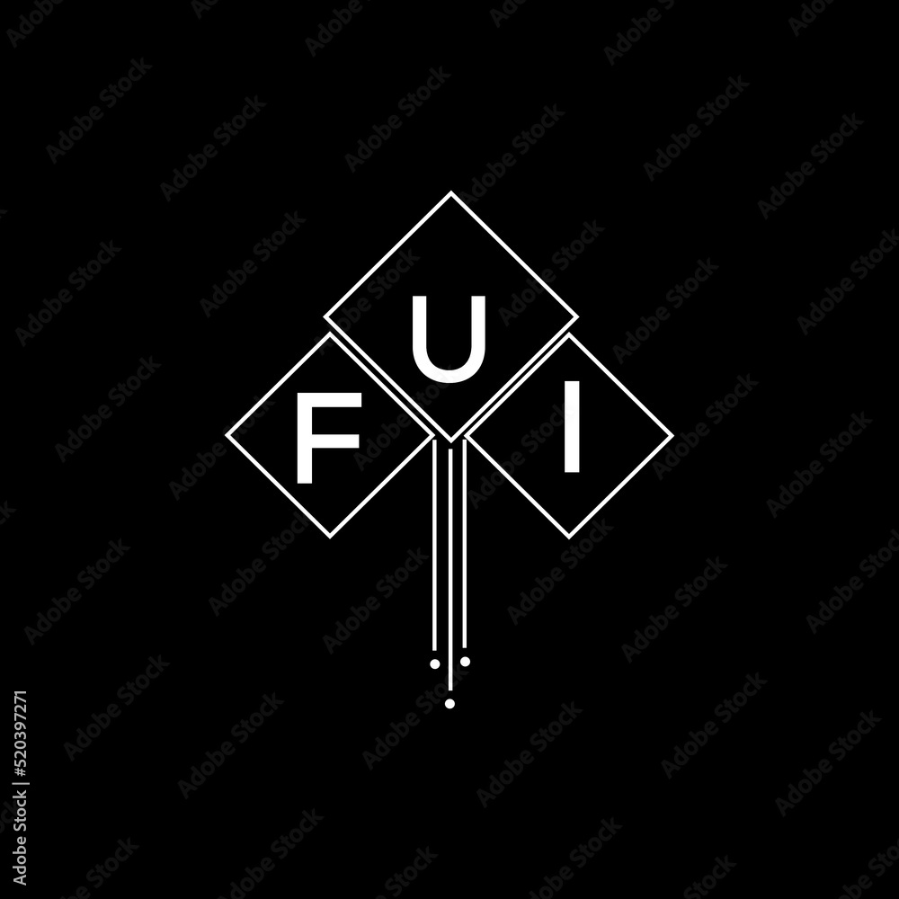 FUI letter logo design with white background in illustrator, FUI vector ...
