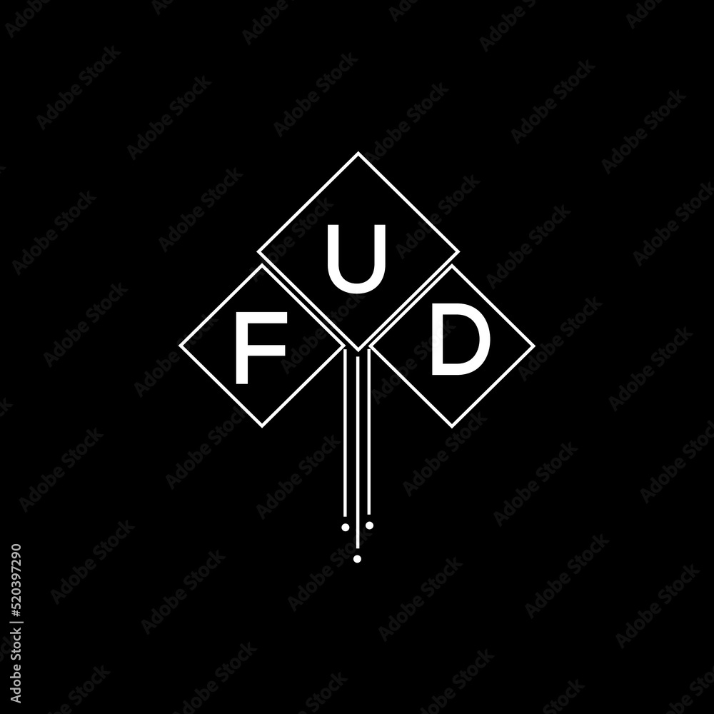 FUD letter logo design with white background in illustrator, FUD vector ...