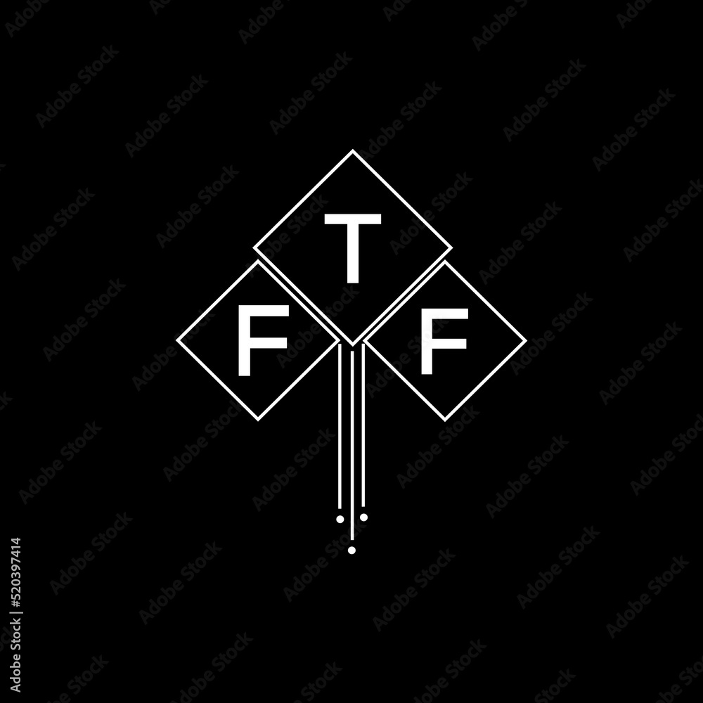 FTF letter logo design with white background in illustrator, FTF vector ...
