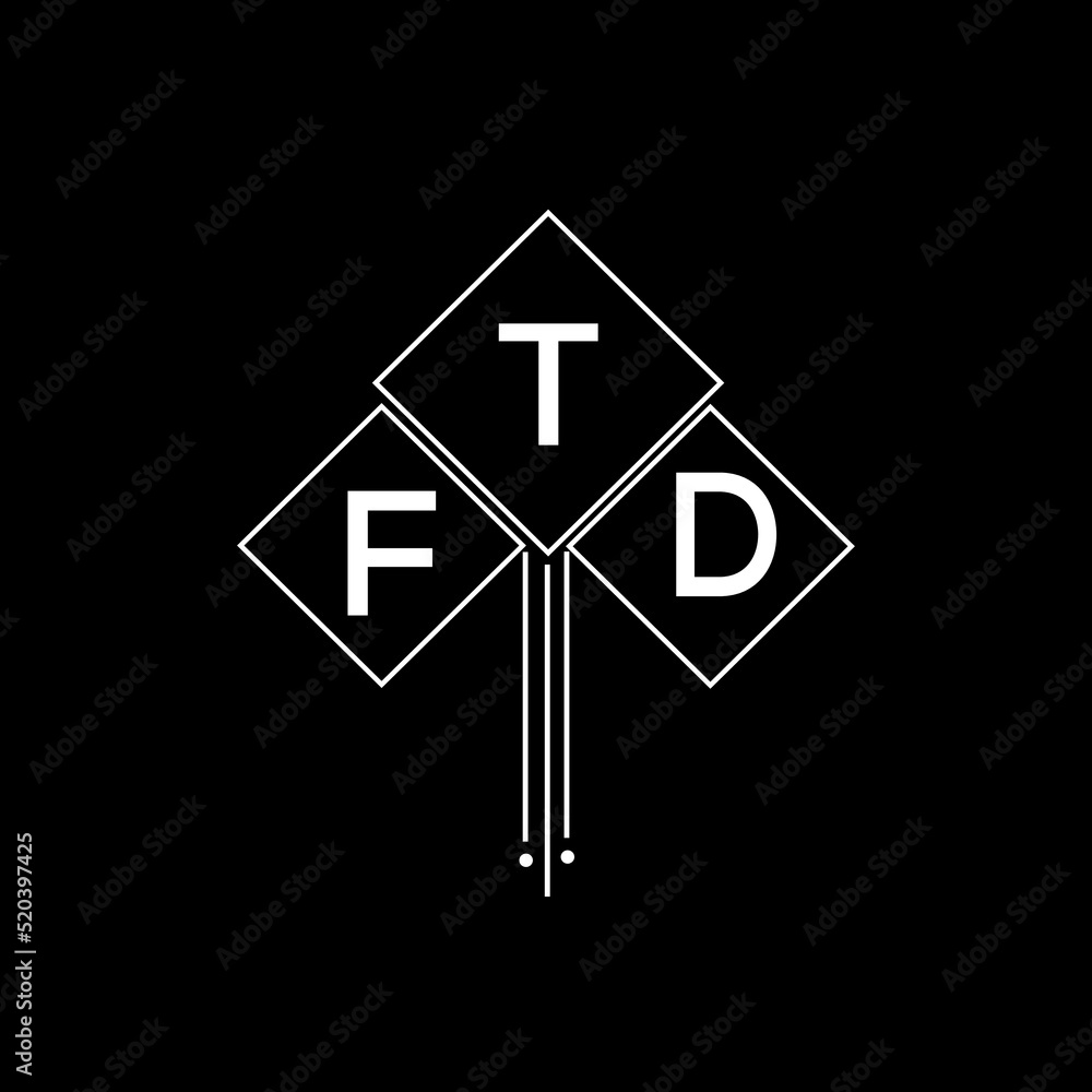 FTD letter logo design with white background in illustrator, FTD vector ...