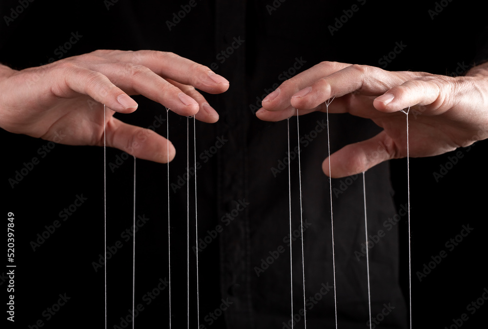 Hand Manipulating And Controlling Smth With Strings Concept High