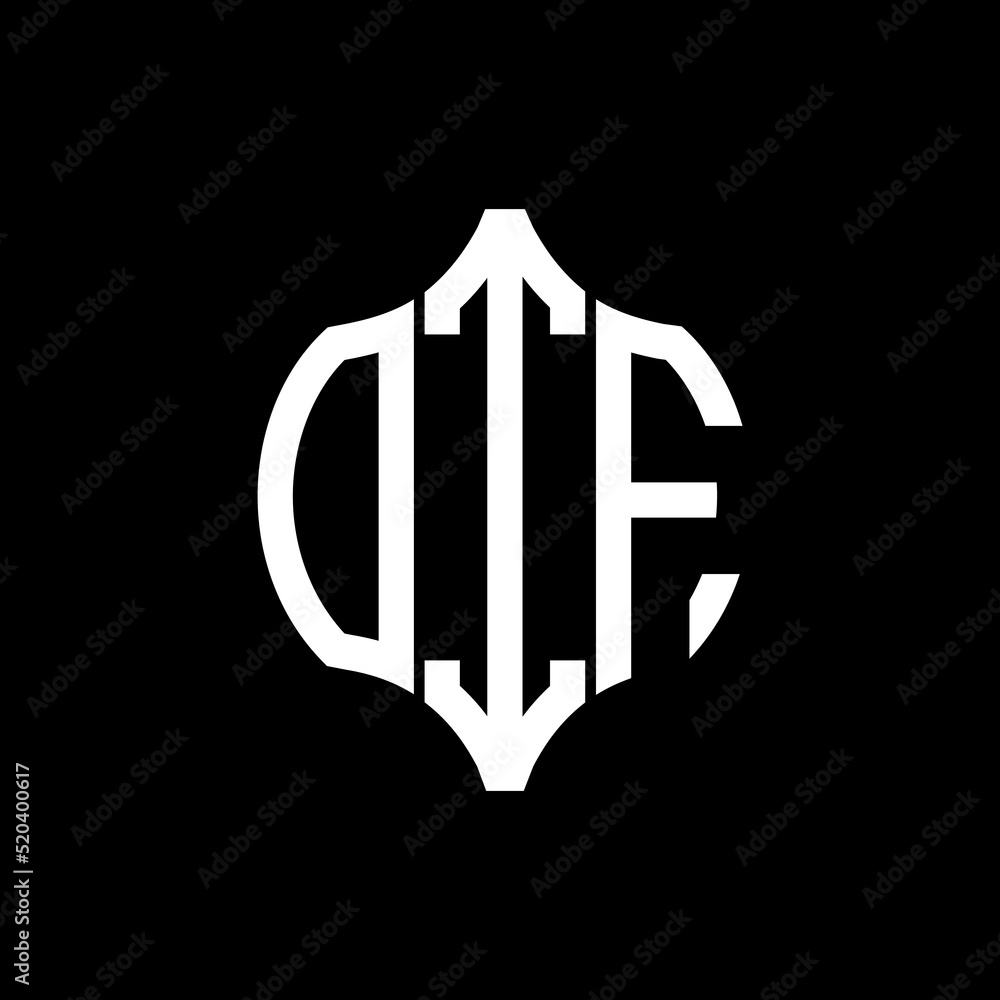 OIF letter logo. OIF best black background vector image. OIF Monogram ...