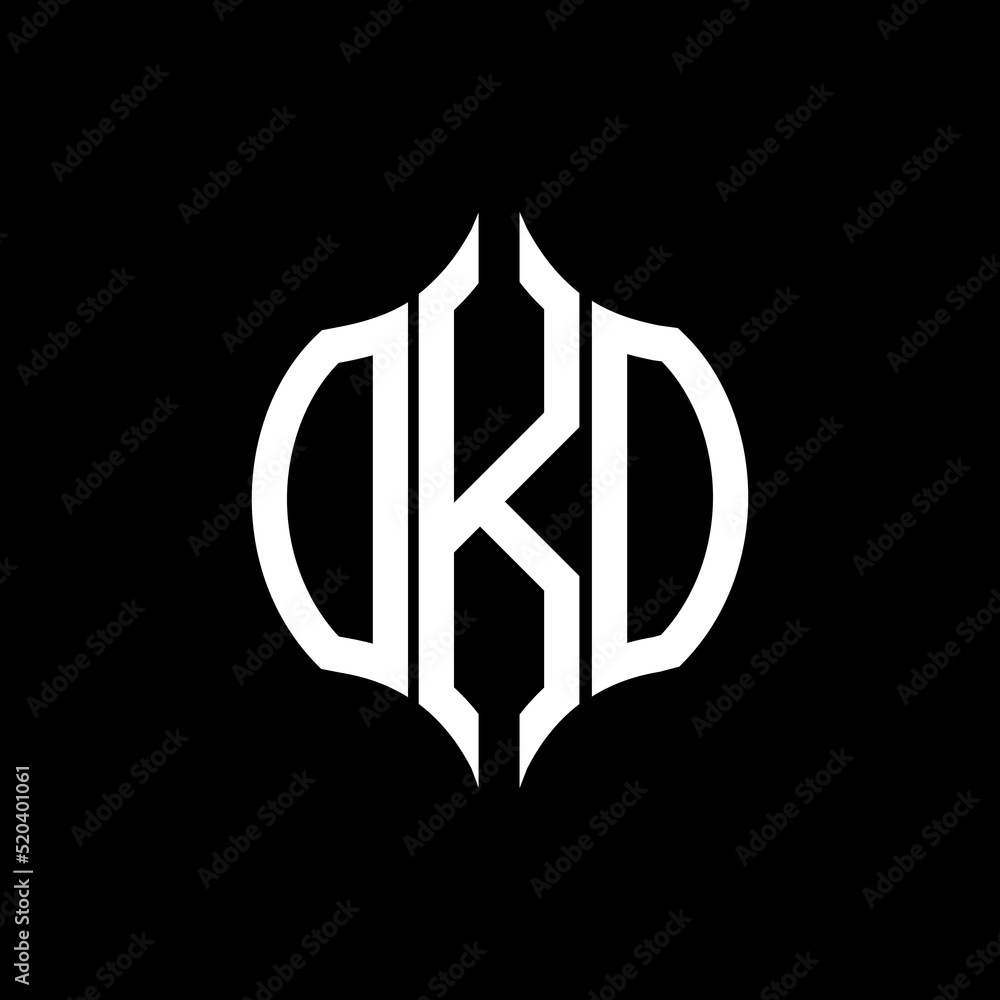 OKO letter logo. OKO best black background vector image. OKO Monogram ...