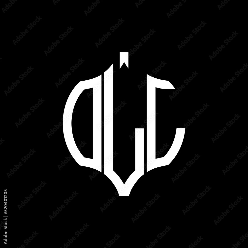 OLL letter logo. OLL best black background vector image. OLL Monogram ...