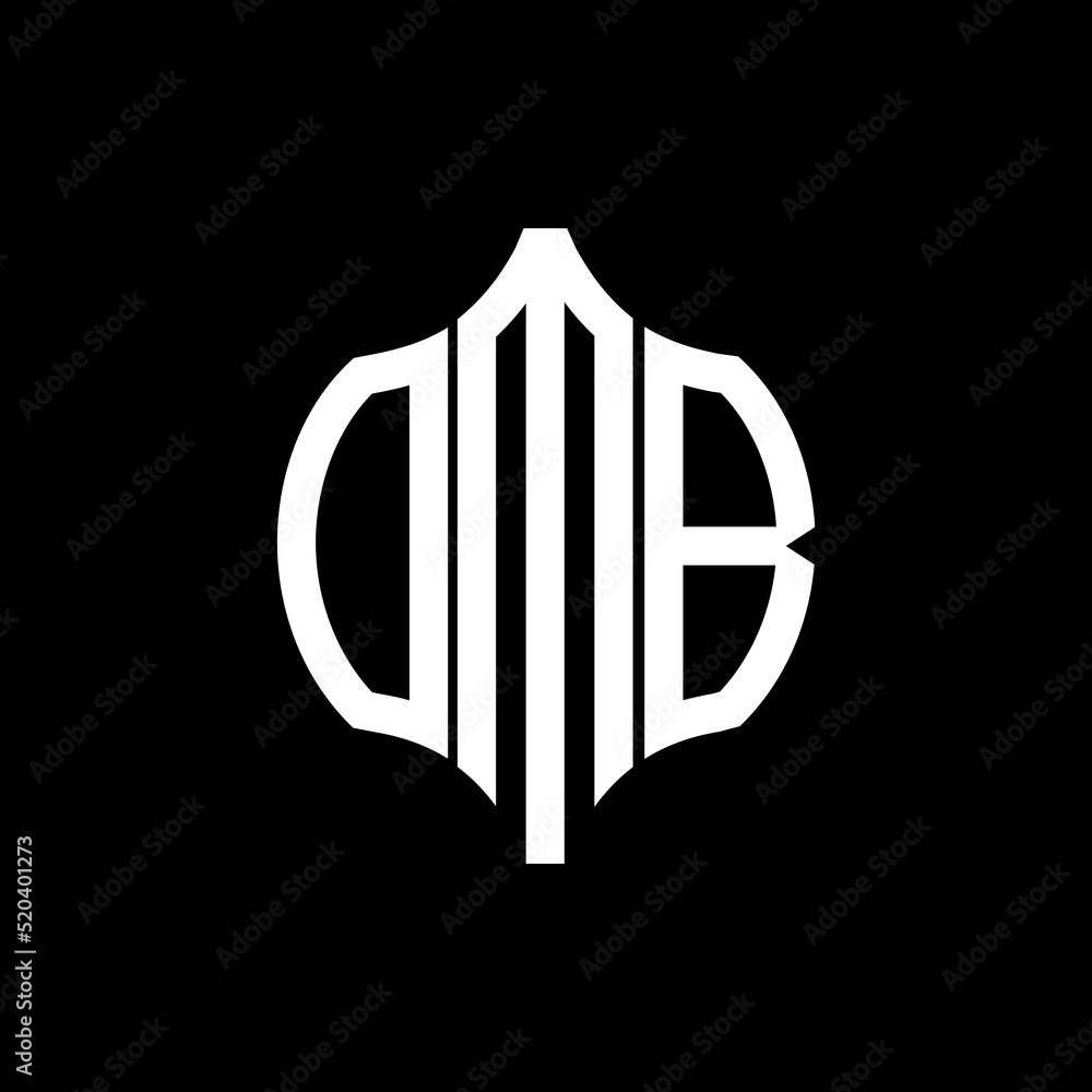 OMB letter logo. OMB best black background vector image. OMB Monogram ...