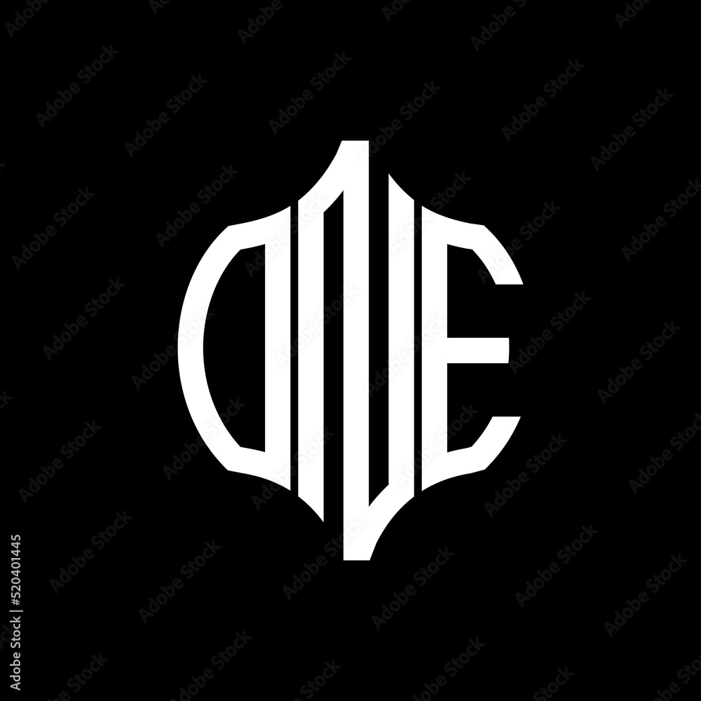 ONE letter logo. ONE best black background vector image. ONE Monogram ...