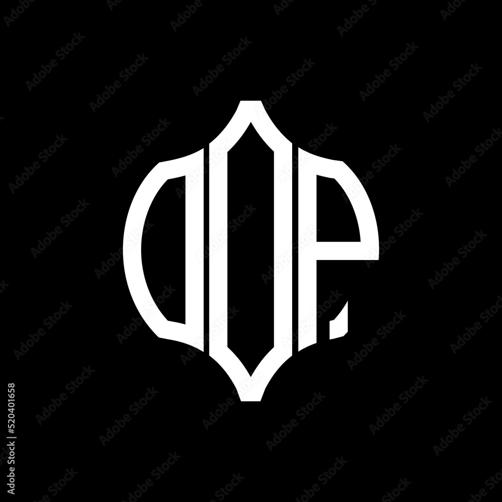 OOP letter logo. OOP best black background vector image. OOP Monogram ...