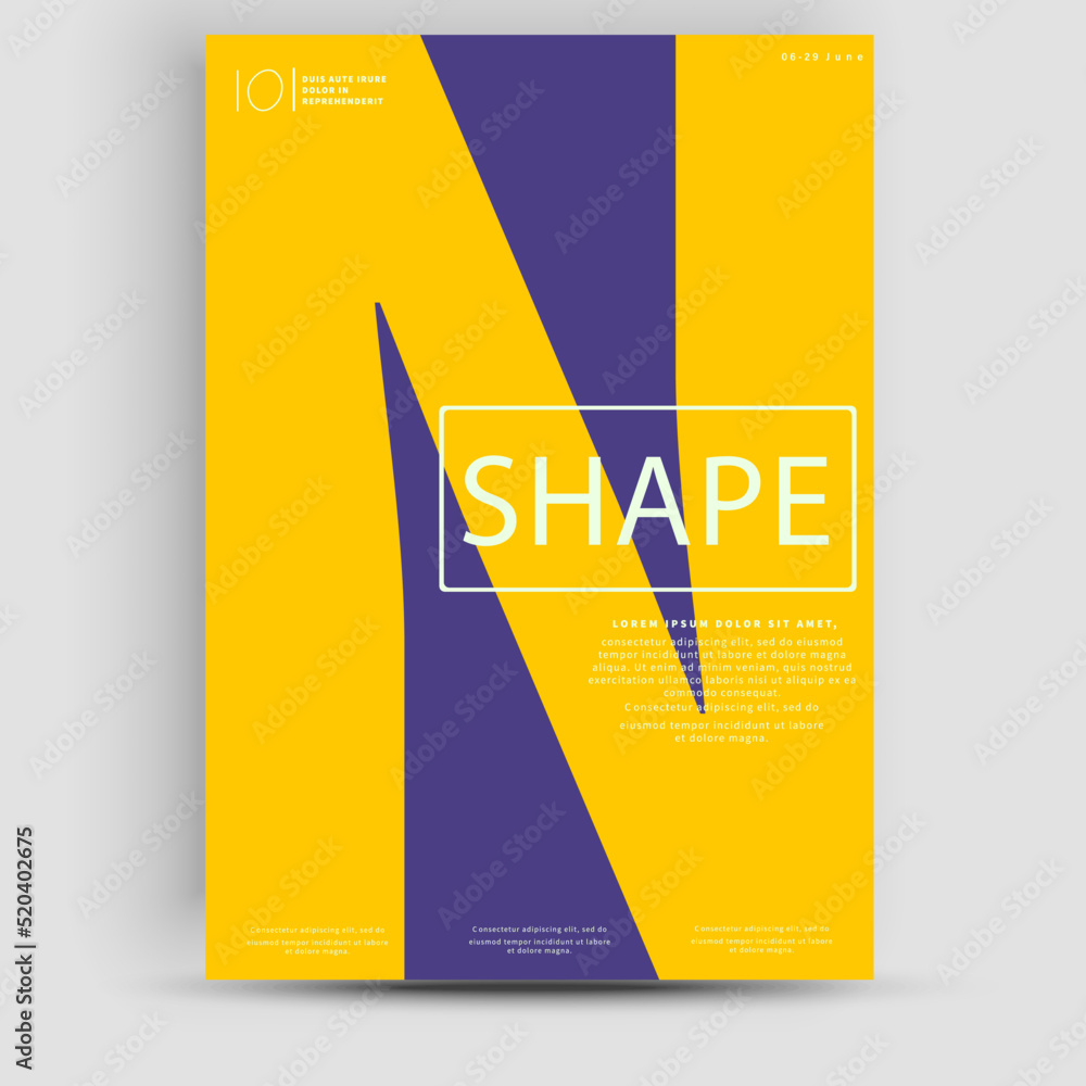 Creative fashionable poster design. Letter N. Alphabet. Template poster ...