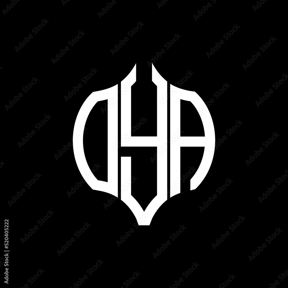 OYA letter logo. OYA best black background vector image. OYA Monogram ...