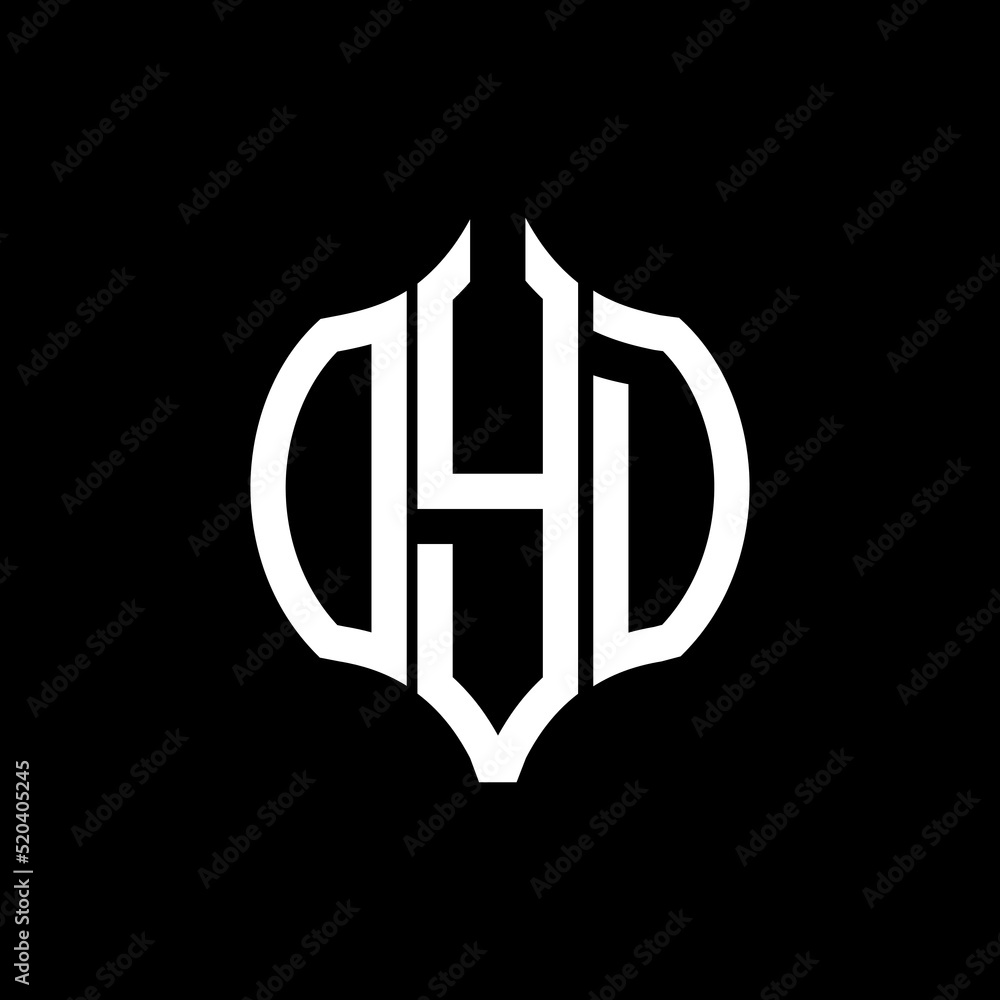 OYD letter logo. OYD best black background vector image. OYD Monogram ...