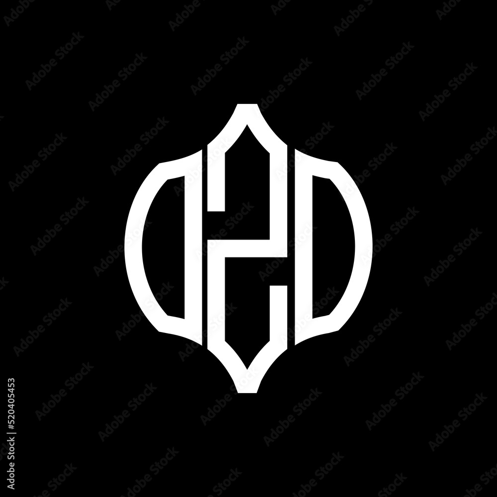OZO letter logo. OZO best black background vector image. OZO Monogram ...