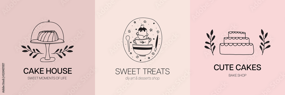 Bakery logo ideas. Simple and elegant homemade bakery logo collection ...