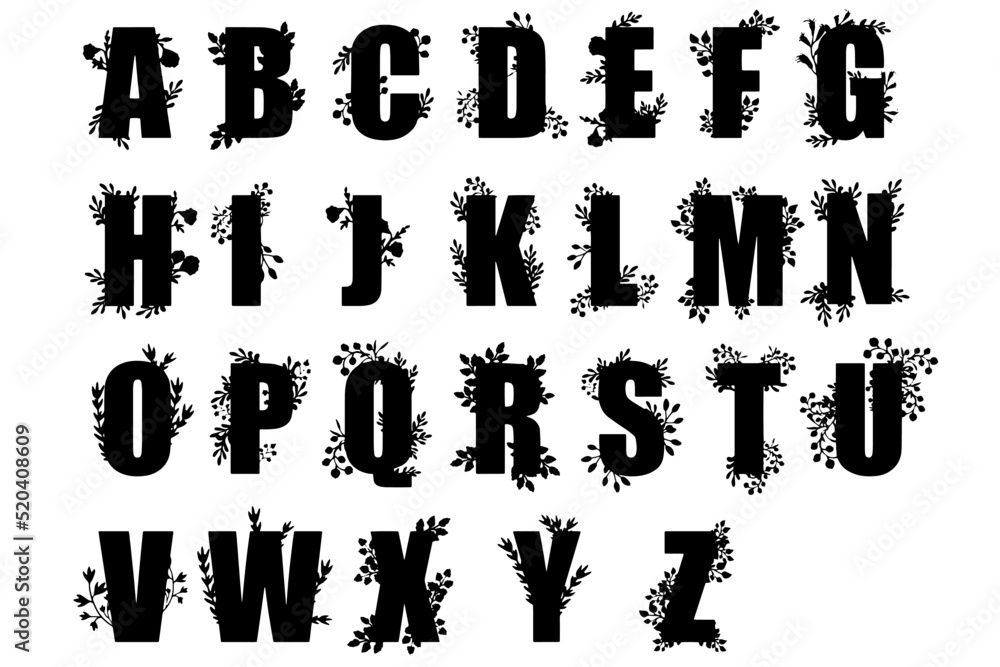 Vector alphabet. Lettering and custom typography for design: logo ...
