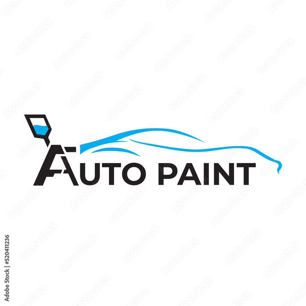 Vector logo of auto repair, airbrushing service Stock Vector | Adobe Stock