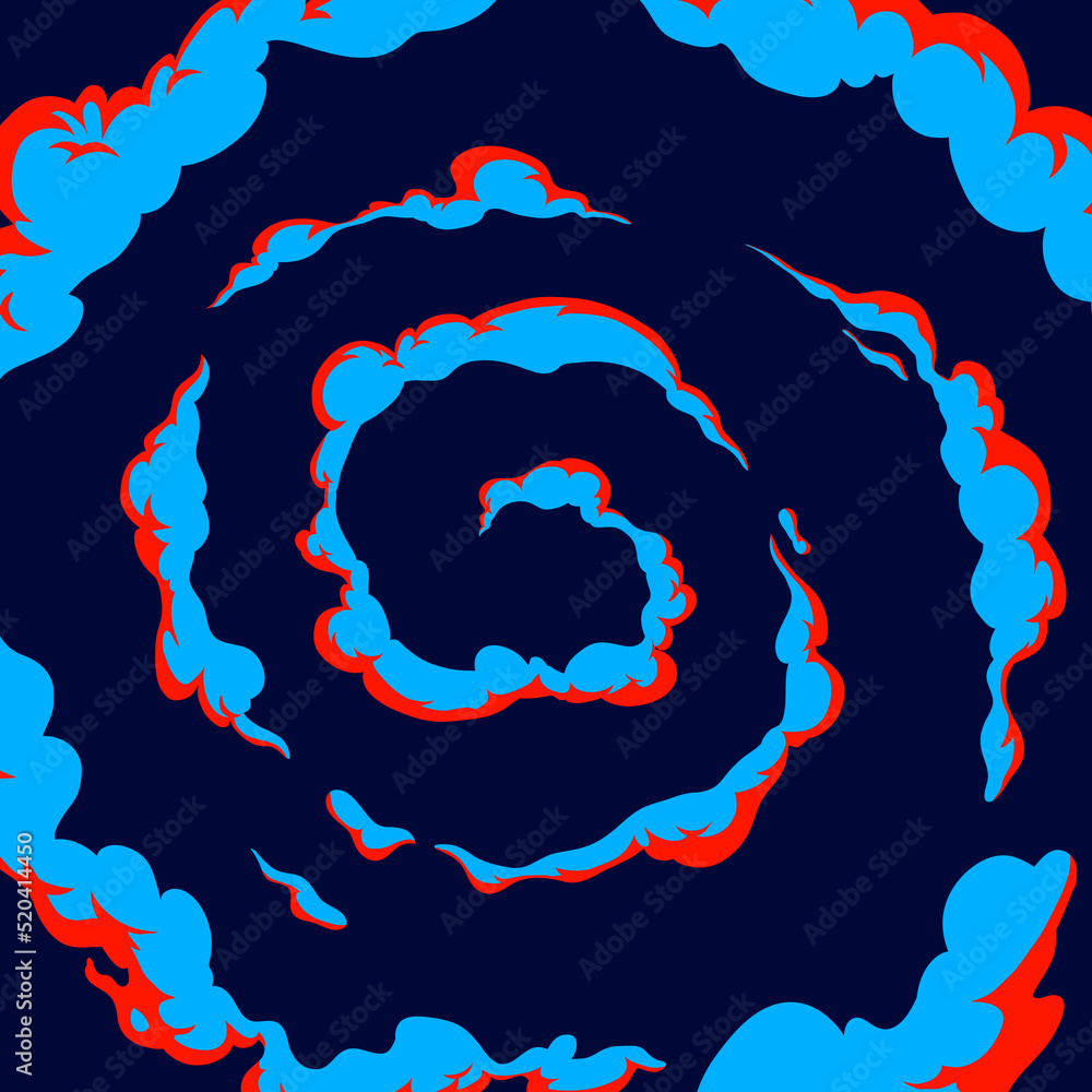 Comic book cartoon smoke backgrounds. Pop art cloud design template ...