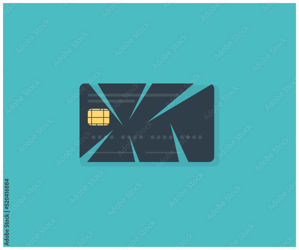 The collapse of the banking system logo design. Isolation ...