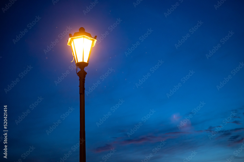 Old Lamp Post In The Dark