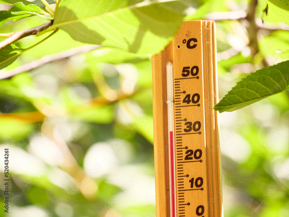 Red heat warning , Heatwave cause climate change and global warming ...