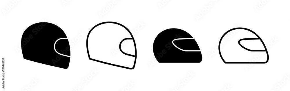 Helmet icon vector. Motorcycle helmet sign and symbol. Construction ...