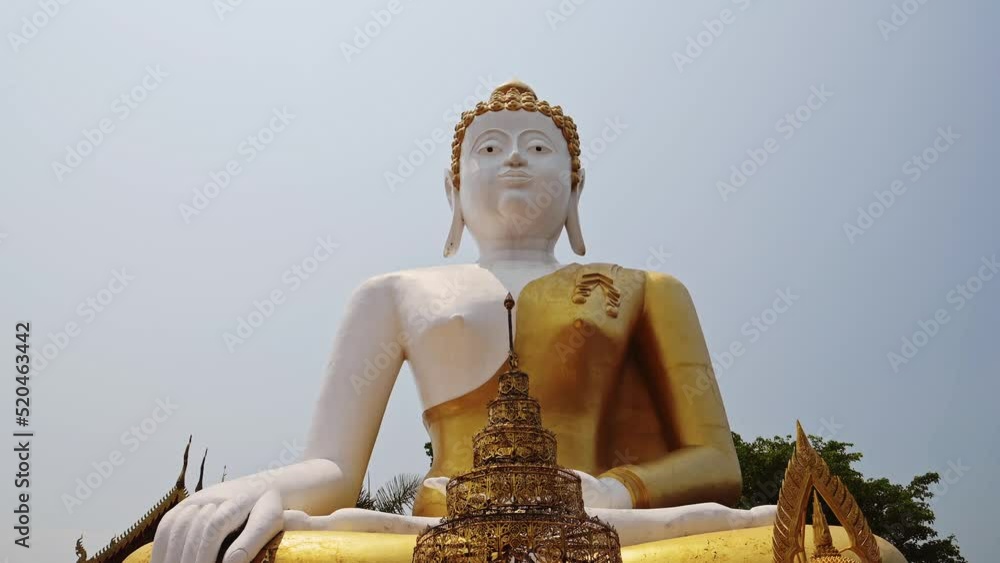 Enormous Buddha Statue at Chiang Mai Buddhist Temple in Thailand ...