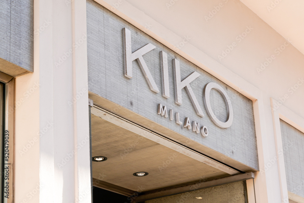 Kiko milano logo text shop sign store facade cosmetics company italian ...