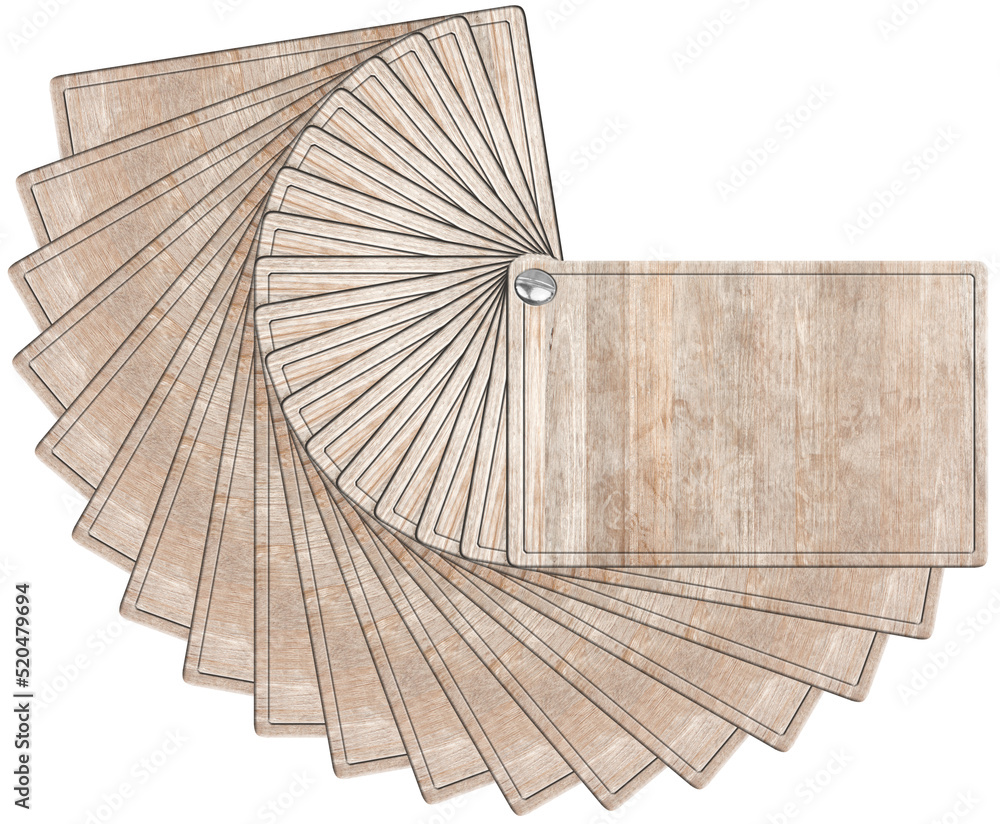 Nuancier en bois, plaques vierges, fond blanc Stock Illustration ...