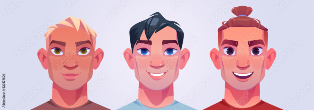 Handsome Guy Cartoon Characters