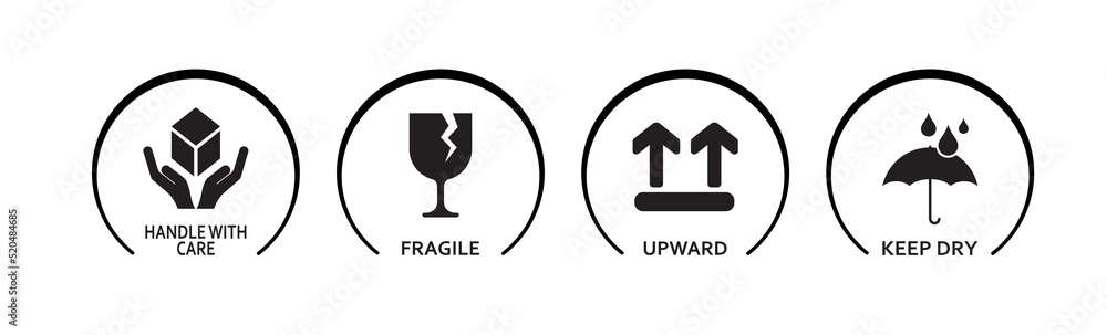 cargo icon set on white background Stock Vector | Adobe Stock